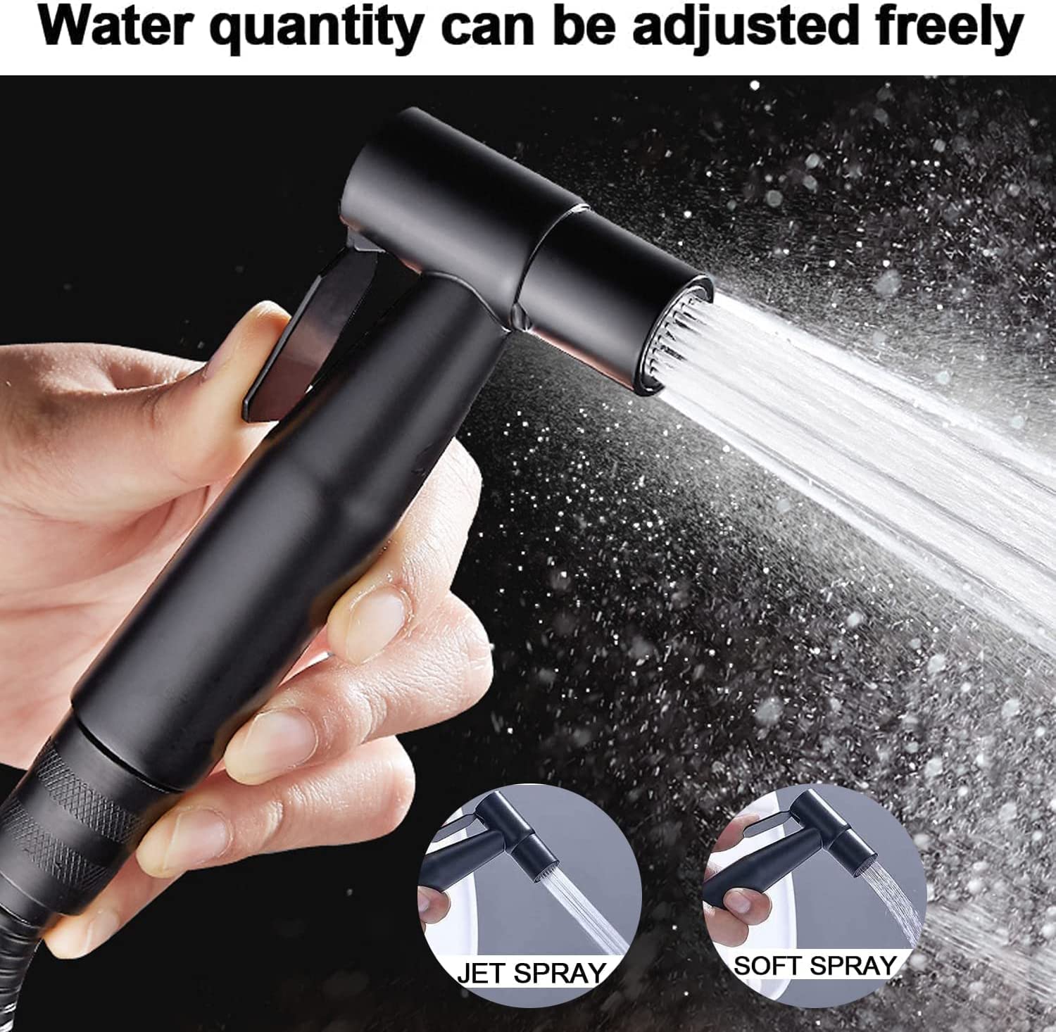 Bidet Sprayer for Toilet,Handheld Sprayer Kit, Bathroom Jet Sprayer Kit Spray Attachment with 57''Hose, Adjustable Water Pressure Control