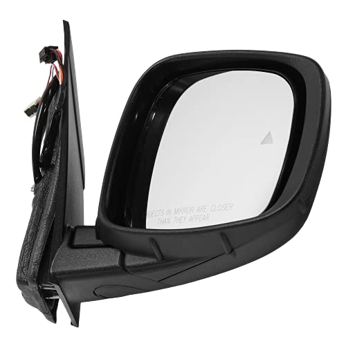 Kool Vue Driver & Passenger Side Power Heated Mirrors for Dodge Grand Caravan 2009-2019 With Signal Light & Blind Spot Monitor Paintable