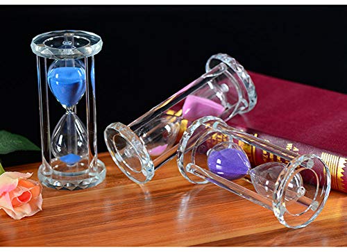 Crystal Hourglass 15/30/60 Minutes Sandglass Timers Kitchen Cooking Sand Clock Timer Home Office Christmas Birthday Present Gift Box Sand Glass (30 Minutes, Pink)