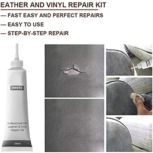 AQWEI Advanced Leather Repair Gel, Leather Repair Gel, Professional DIY Leather and Vinyl Repair Kit (Tan)