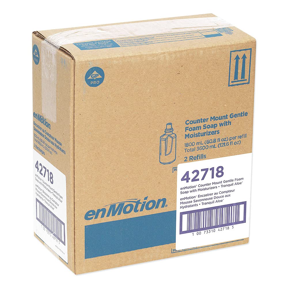 Georgia-Pacific 42718 GP enMotion Counter Mount Soap Refill, 1800 mL, Tranquil Aloe, 2/Carton