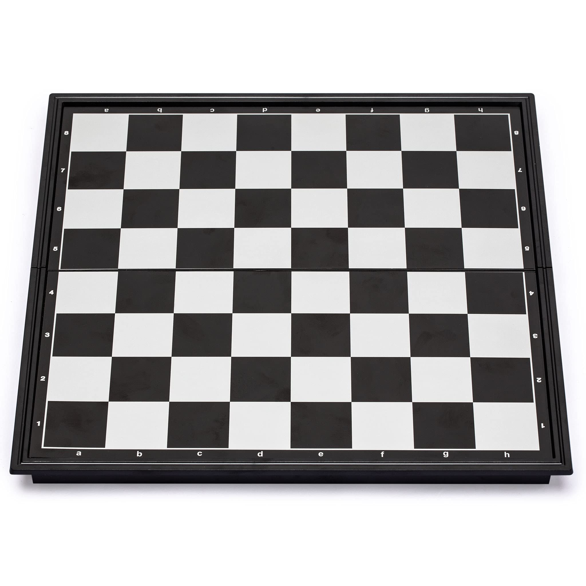 Yellow Mountain Imports Magnetic Portable Medium Chess Board Game Set (9.8 Inches) - Travel Chess Set with Folding Board and Felt-Bottom Chessmen