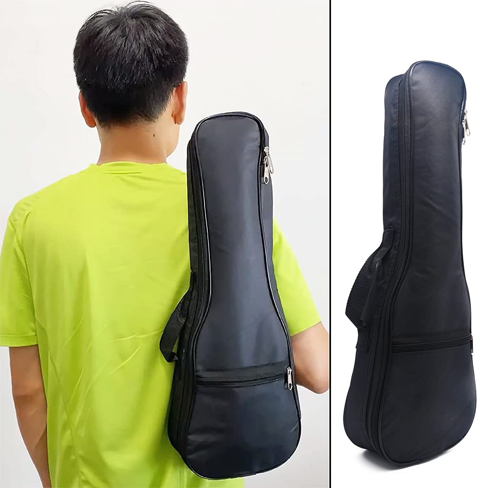 Majowir Concert Ukulele Case Black Ukulele Padding Bag for 24 Inch Ukulele