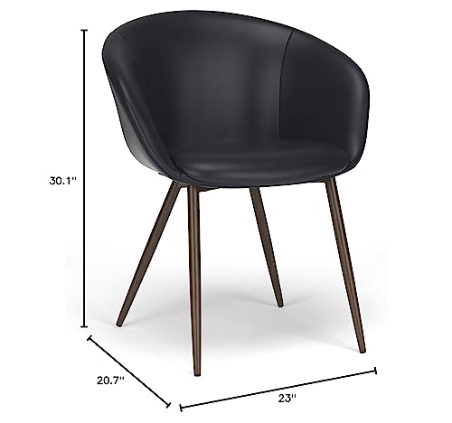HON Basyx Monroe Upholstered Guest Chair, Black Bonded Leather