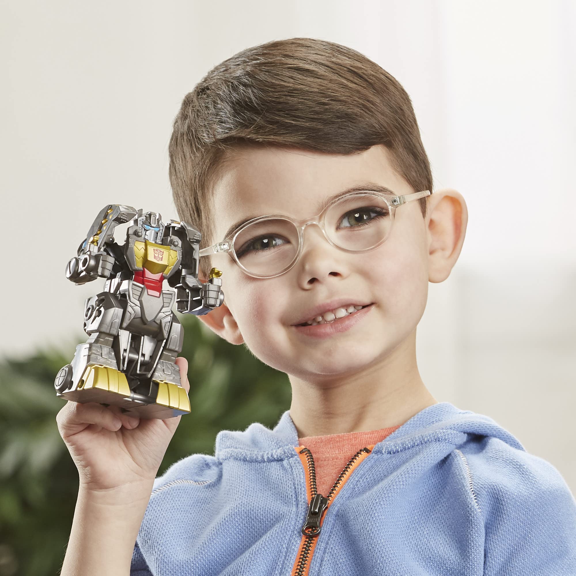 Transformers Classic Heroes Team Grimlock Converting Toy, 4.5-Inch Action Figure, for Kids Ages 3 and Up