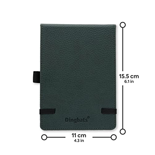 Dingbats A6+ Wildlife Notebook Journal Hardcover, Cream 100gsm Ink-Proof Paper, 6.1 x 4.3 inches, 192 pages (Green Deer, Dotted)