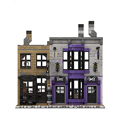 Madame Malkins Potage's Cauldron Shop Bricks City Street View MOC-53216 Architecture Alley House Building Blocks Kid Toy