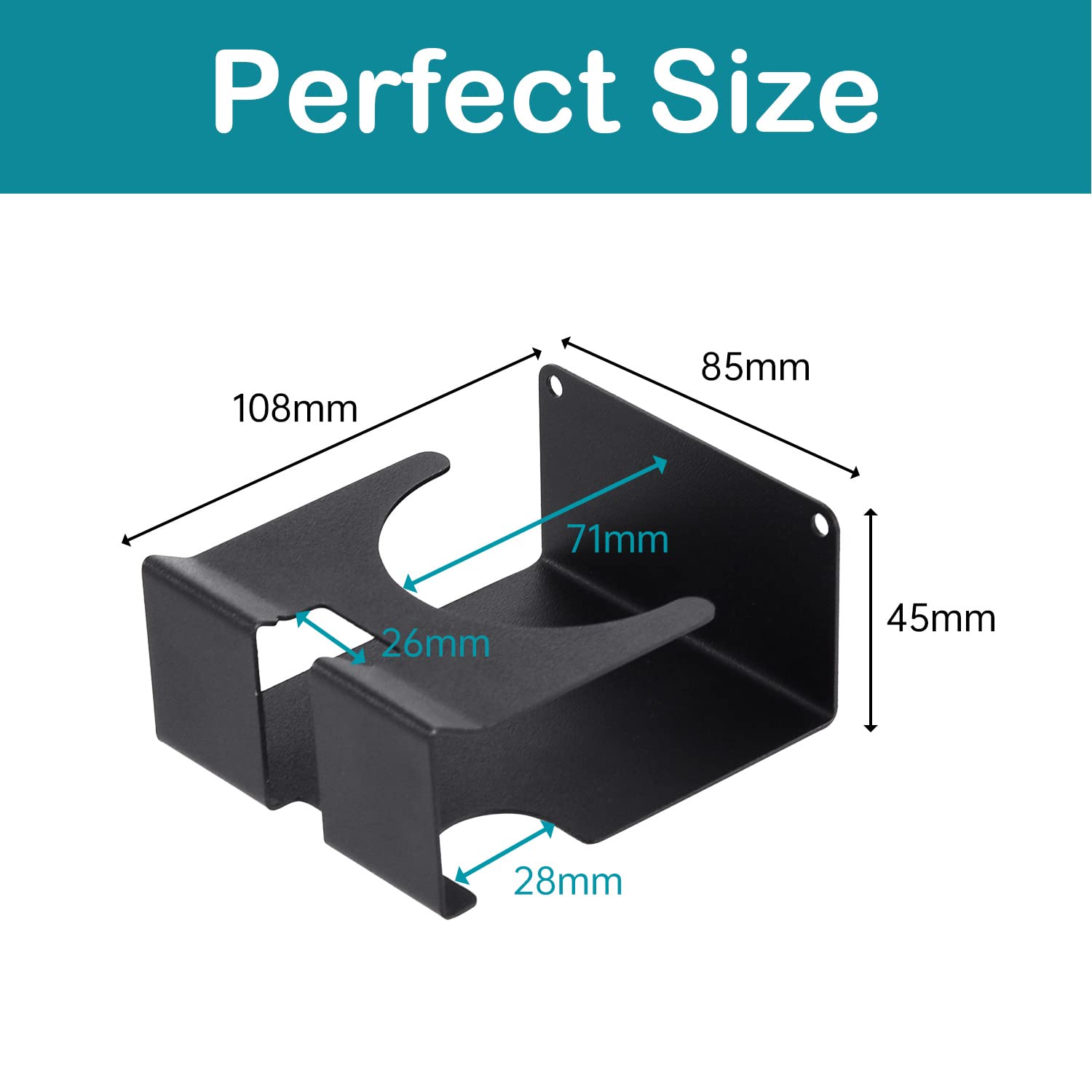 BOKIOVIN Metal Safety Razor Stand Holder for Shower Wall, Shaving Brush Stand Holder for Men (Black)