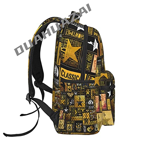 DUAHUAZAI Kid'S Backpack Hamilton-Drama School Bag For Teens Boys Women Laptop Daypack Traveling Lightweight Book Bags
