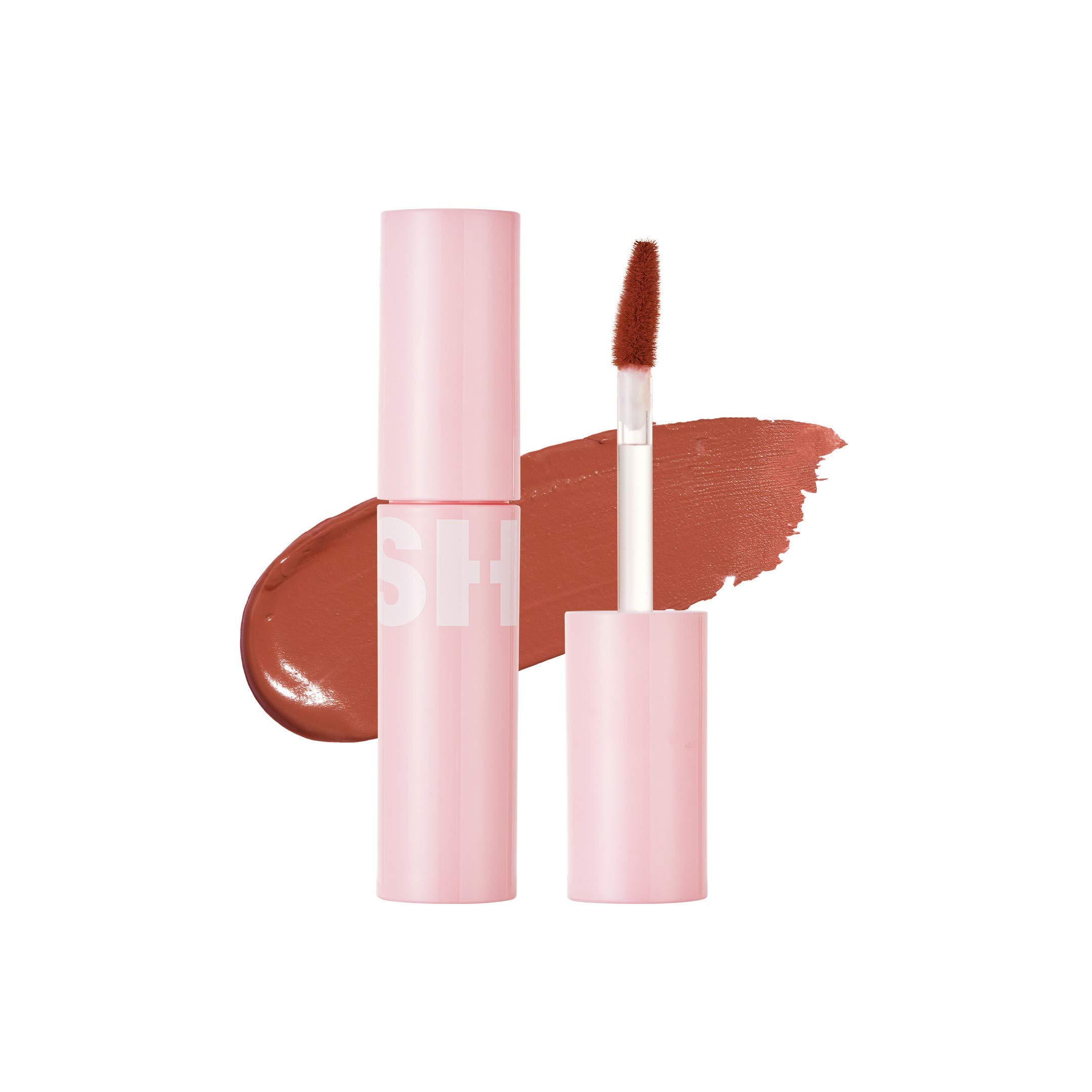 BLESSED MOON FLUFFY LIP TINTㅣ Long Lasting and Highly Pigmented Reb-Brown Cherry Matte Lip Tint, Moisturizing and Nourshing Lip Tint (02 MOOD INDIGO)