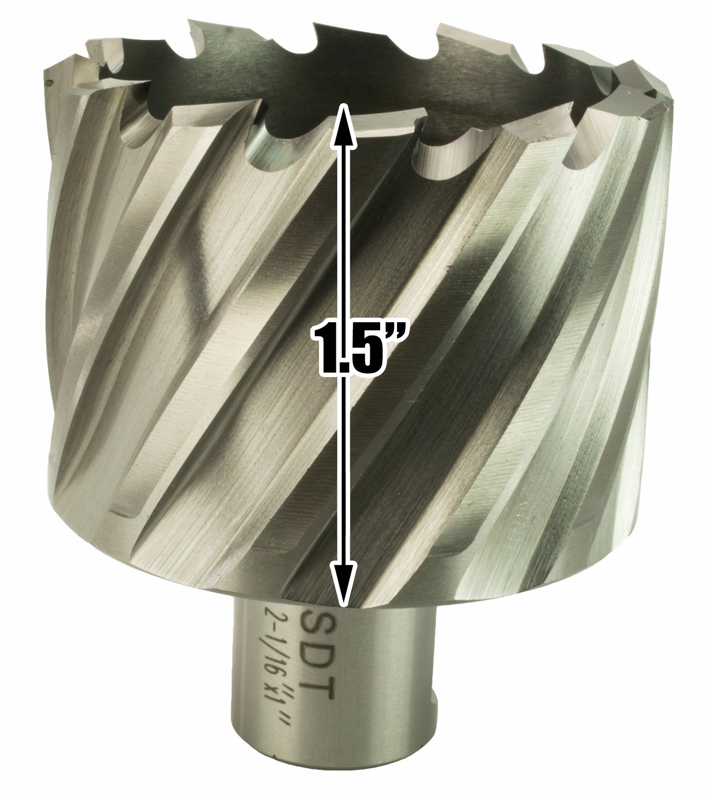 Steel Dragon Tools 2-1/16" x 1" High Speed Steel Annular Cutter with 3/4" Weldon Shank