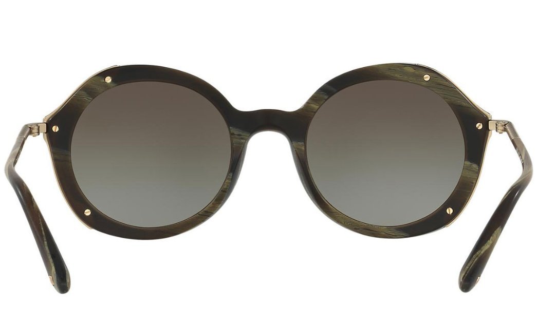 GIORGIO ARMANI AR8075F - 54968E Sunglasses Matte Striped Green Horn w/Green Gradient Lens 48mm