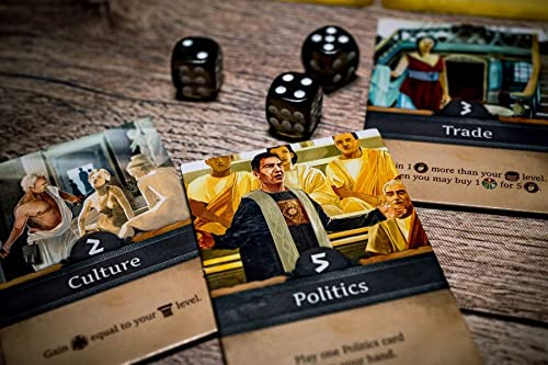 Iello: Khora, Rise of an Empire, Race to Development Game, Develop your City Faster and Better than Your Opponents, 2 to 4 Players, 75 Minute Play Time, For Ages 14 and up