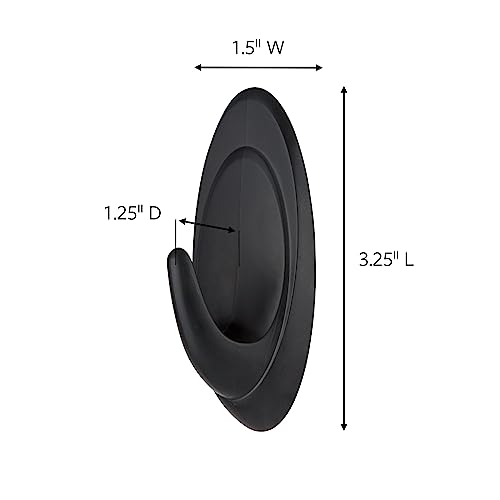 Command Outdoor Medium Terrace Hooks, Black, 3 lb Capacity, Water-Resistant Strips, 2-Hooks, 4-Strips, Decorate Damage-Free (Pack of 2)