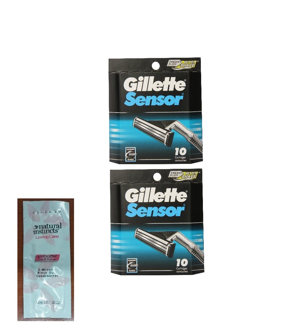 Gillette Sensor Cartridges 10 Count (Pack of 2)