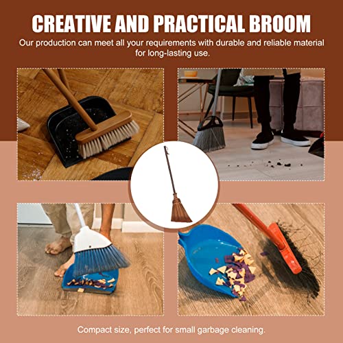 Cabilock Straw Broom Natural Grass Broom Hand Handle Broom Straw Broom Floor Cleaning: Sweeping