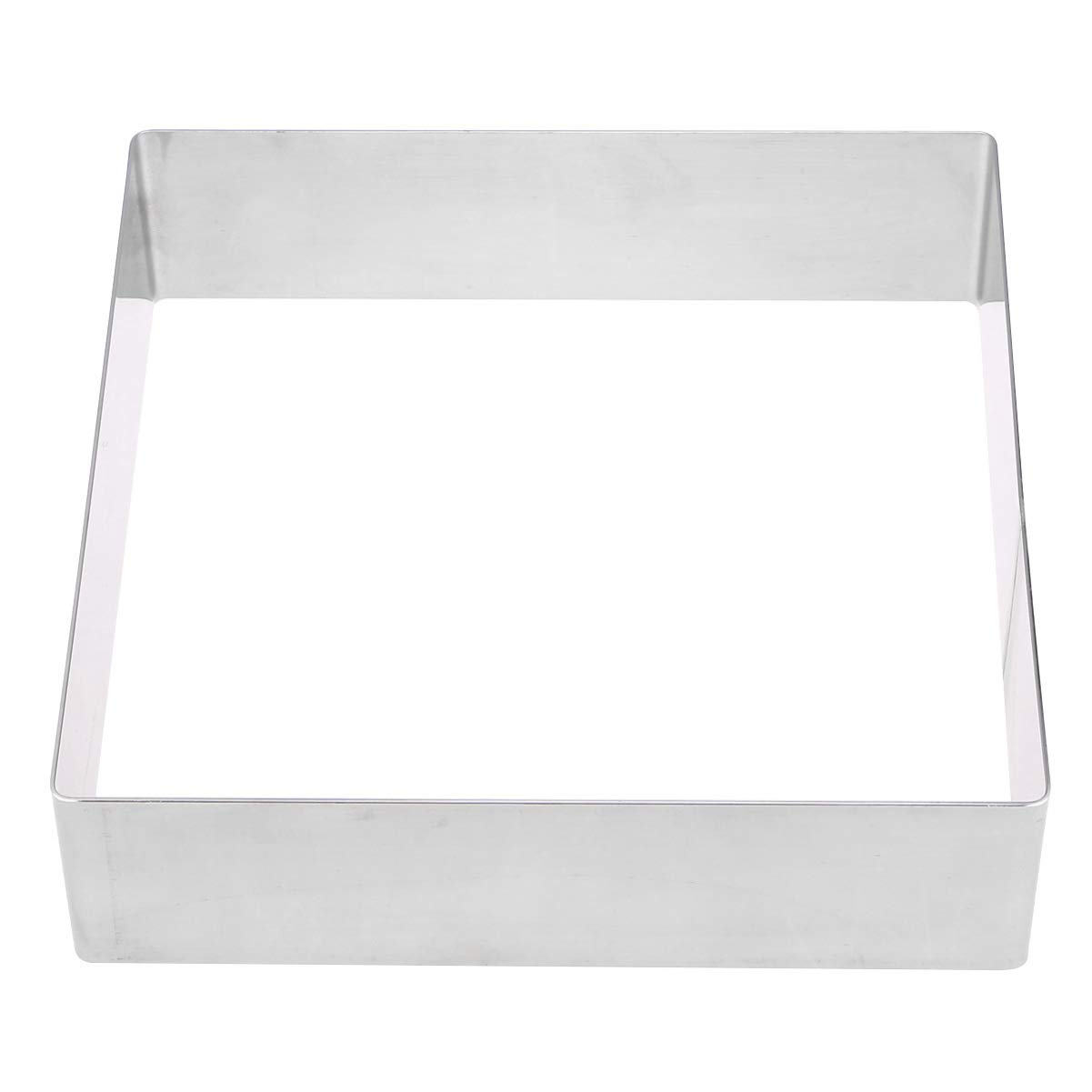 Cabilock Tiramisu Baking Mould for Mouss Ring Stainless Steel Cake Ring Pastry Ring Cirle Mold for Baking Cutting Cake Biscuit (Silver 9 Inch)