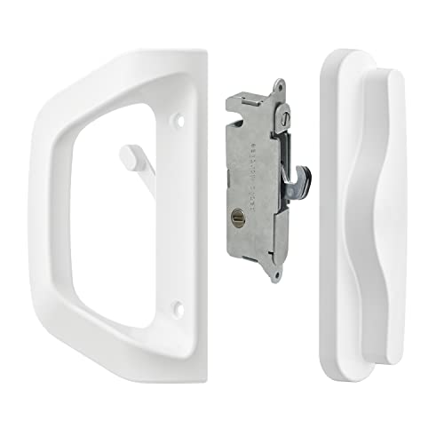 EASILOK Sliding Patio Door Handle Set with Mortise Lock, Heavy Duty Replacement Sliding Glass Door Handle Set, Fits Door Thickness from 1-1/2" to 2-4/25", 3-15/16”Screw Hole Spacing, Non-Handed