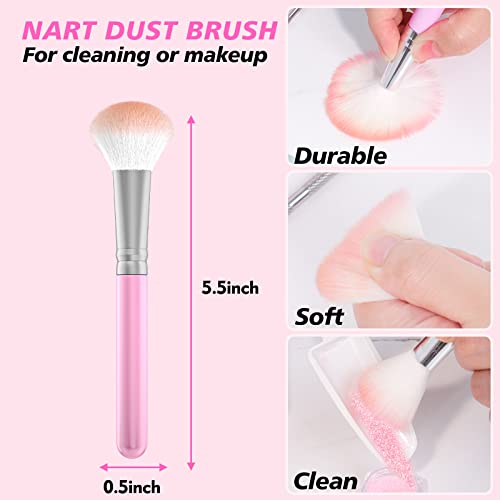 Dip Powder Recycling Tray System, Portable Dip Powder Nail Kit Starter Set with Scoop, Nail Dust Brush, Metal Dual Head Cuticle Pusher and Nail File, Dipping Nail Art Manicure Accessories Makeup Tool