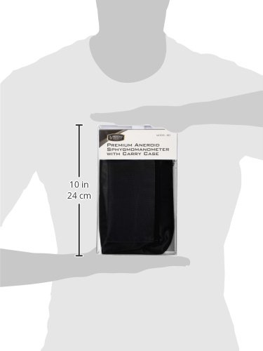 Prestige Medical - 882-TH-BLK Premium Extra Large Adult Aneroid Sphygmomanometer, Black
