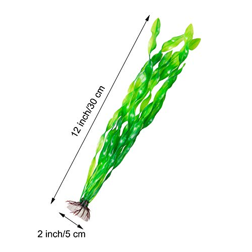 CousDUoBe 11 Pack Artificial Seaweed Decor,Used for Household and Office Aquarium Simulation Plastic Seaweed Water Plants(12 inches)