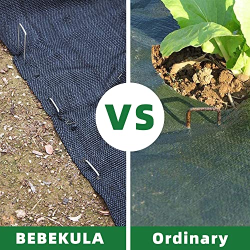 BEBEKULA 100 Pack 6 Inch Garden Stakes, Galvanized Landscape Staples for Weed Barrier Fabric, Heavy Duty Sod Pins Securing Pegs Netting Ground Sheets and Fleece, Ground Cover, Irrigation Tubing