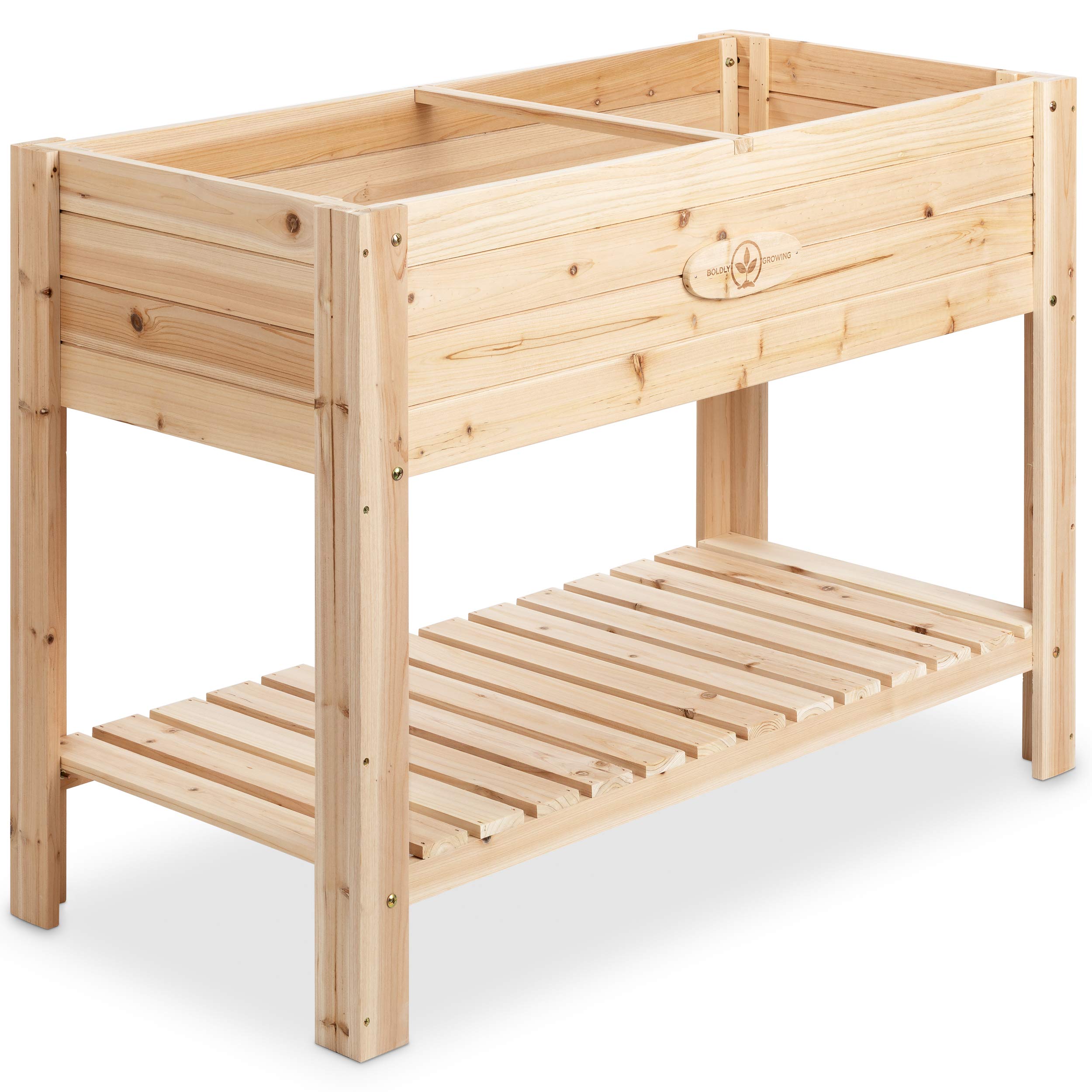 Boldly Growing Cedar Raised Planter Box with Legs – Elevated Wood Raised Garden Bed Kit – Grow Herbs and Vegetables Outdoors – Naturally Rot-Resistant - Unmatched Strength Lasts Years (4x2)