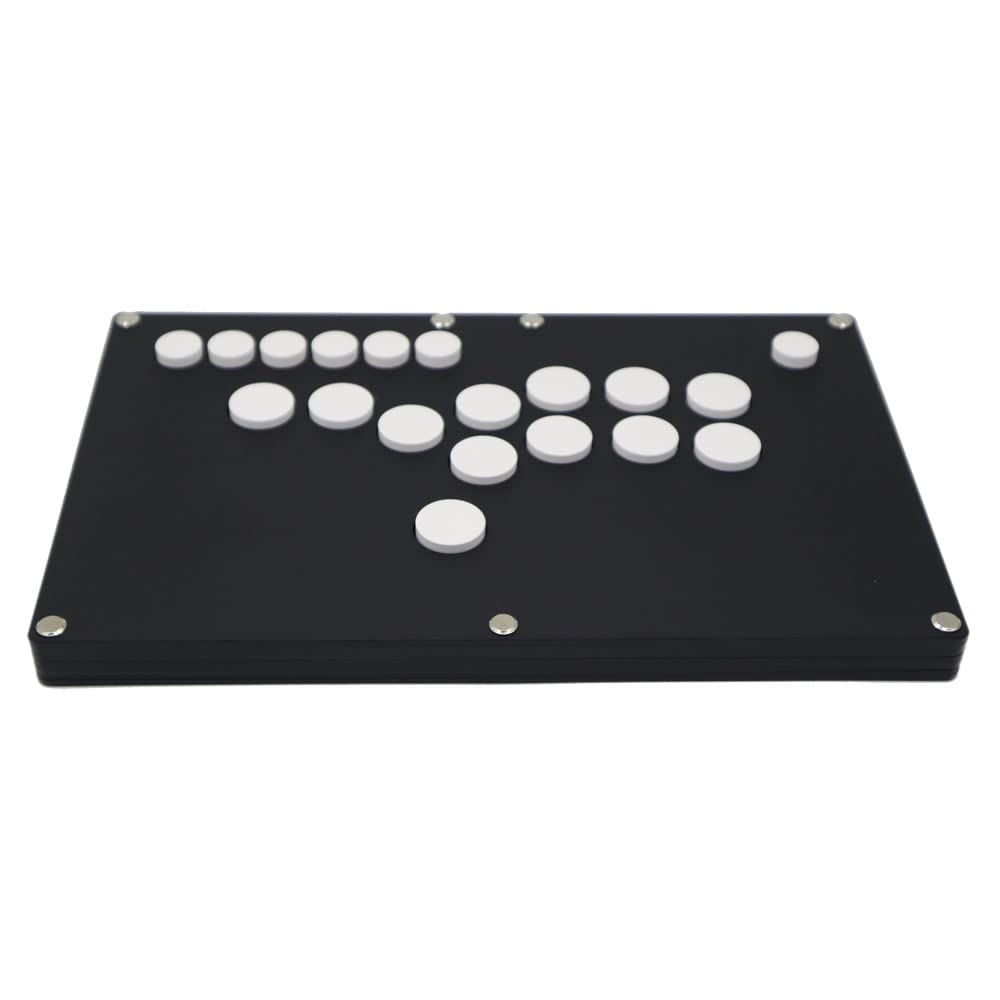 TruBoost FightBox B1-PC-B Ultra-Thin All Buttons Leverless-Style Arcade Joystick Fight Stick Game Controller PC USB Hot-Swap Cherry Black Matte Panel