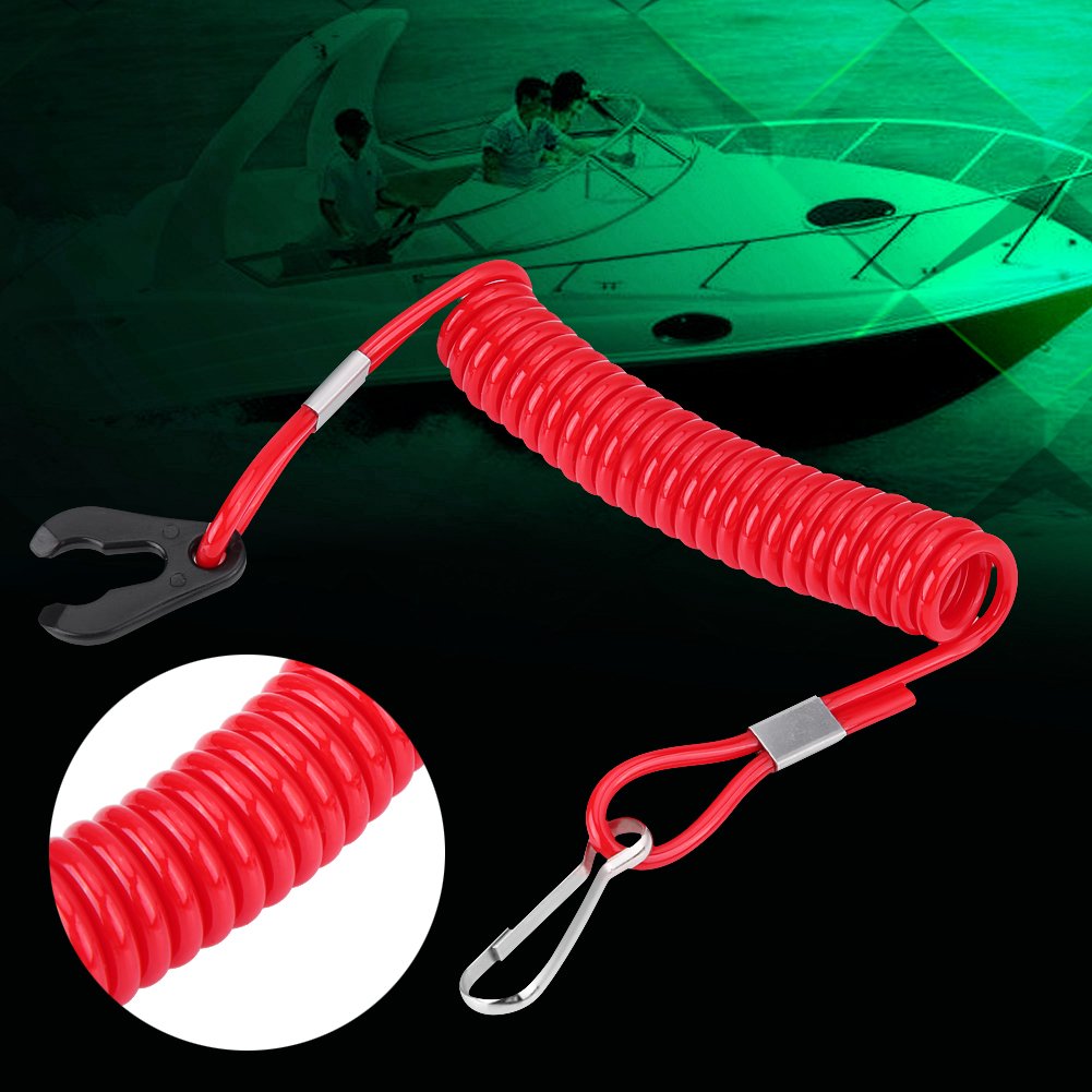 Aramox Boat Engine Motor Kill Stop Switch, Outboard Engine Ignition Emergency Kill Stop Switch Key Lanyard Rope Clip (for Yamaha All Series) (Boat Engine Motor Kill Stop Switch)