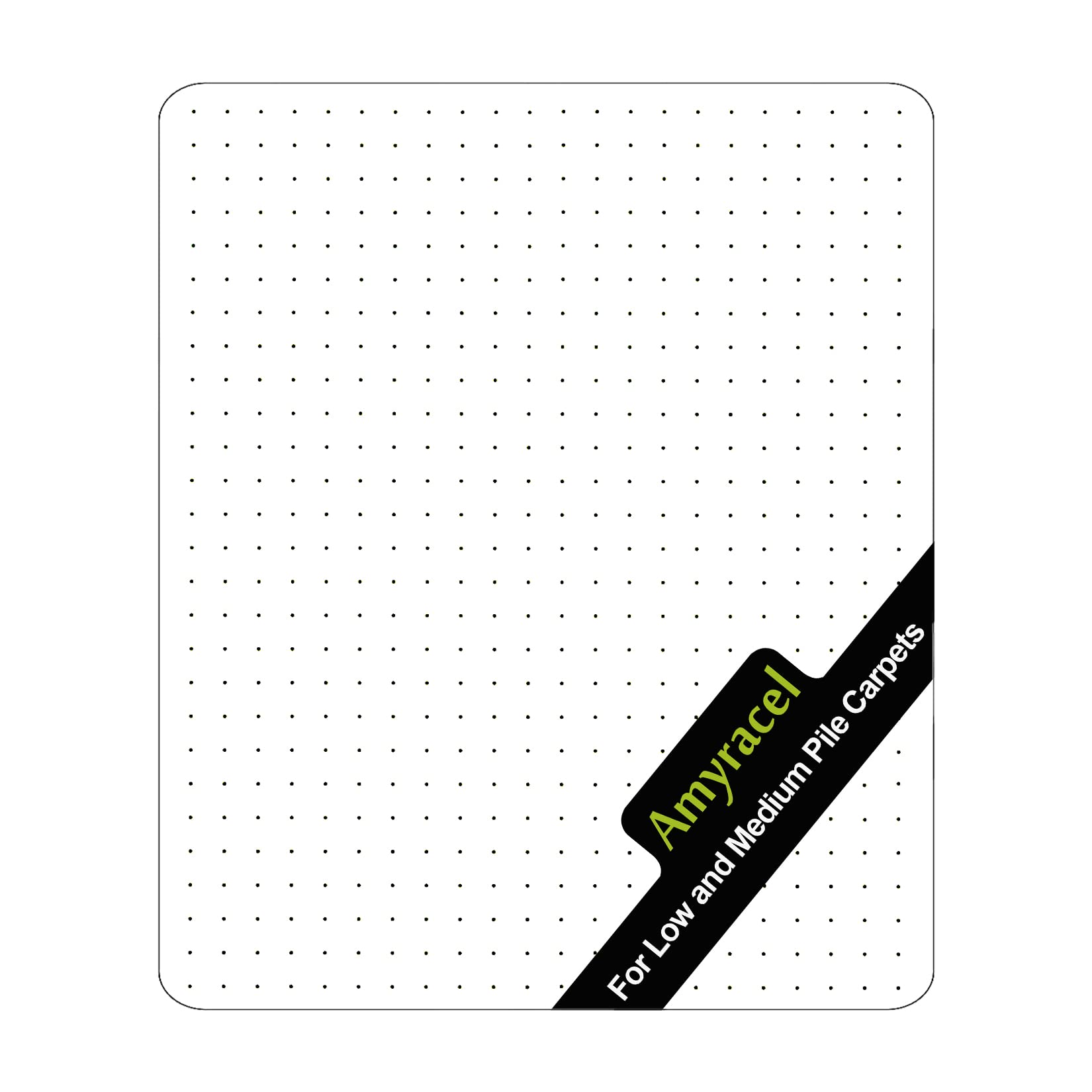 Amyracel Office Chair Mat for Medium Pile Carpet, 36“x 48” Delivered Flat Chair Mat for Carpeted Floors - Easy Chair Rolling, Heavy Duty Studded Desk Chair Mat for Carpet
