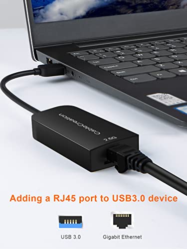 CableCreation 2.5G Ethernet to USB Adapter, USB Type C (Thunderbolt 3) to RJ45 Gigabit Ethernet Adapter