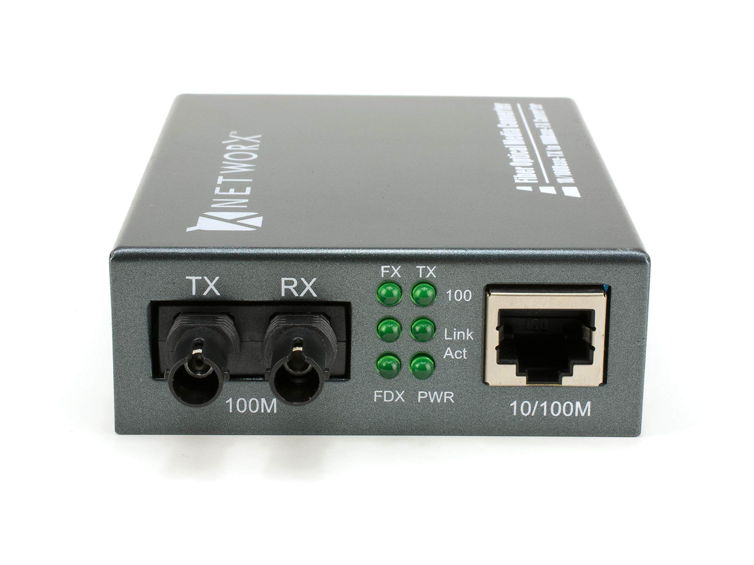 Networx® Fast Ethernet Fiber Media Converter - UTP to 100Base-FX - ST Multimode, 2km, ...