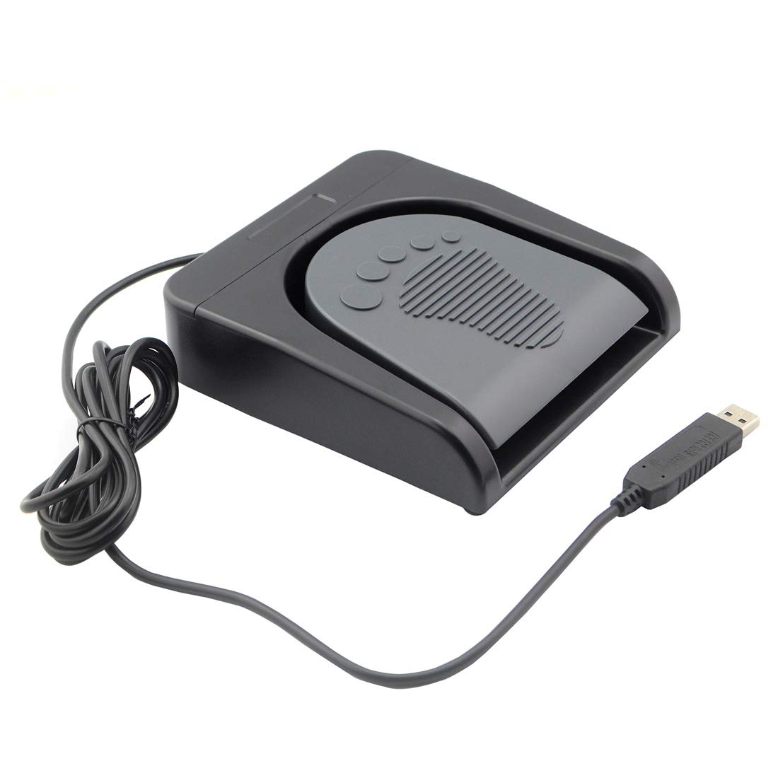 iKKEGOL Upgraded USB Single Foot Pedal Switch Control One Key Footswitch Program Customized Computer Keyboard Mouse Game Action HID (Black)