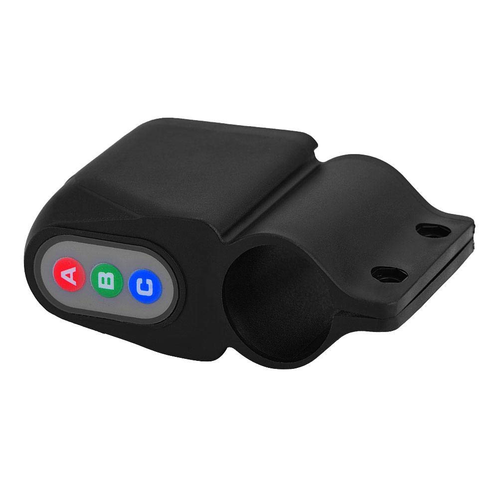 Bike Lock, Resettable 4Digit Code That You Can Reset The Combination As Often As You Like,Security Alarm Tool(Color : Black)