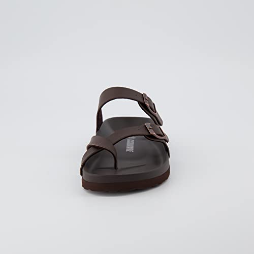 CUSHIONAIRE Women's Laker soft footbed Sandal with +Comfort, Dark Brown 7.5