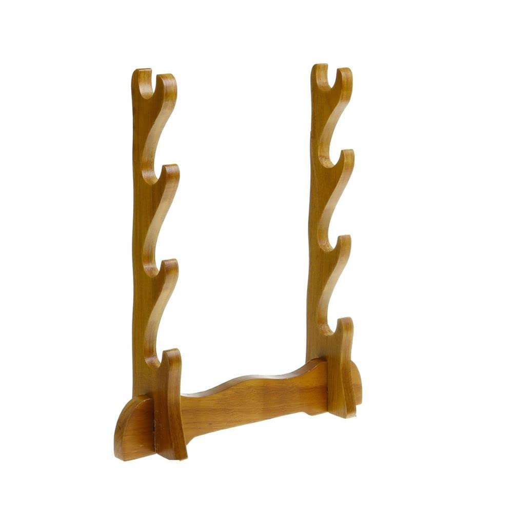 BYBYCD Knife Stents Excellent Universal Organiser Rack for Most Swords Knife Horizontal Support Japanese Katana Display Stand Bracket(4 Tier)