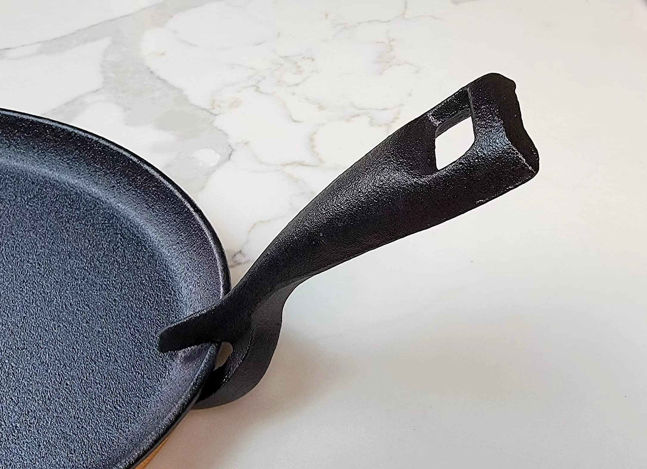 HAWOK Cast Iron Fajita Skillet Japanese Steak Plate with Handle and Bamboo Tray…