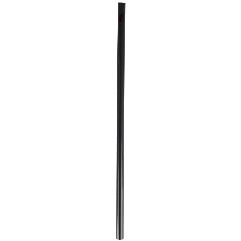 BWS 7 3/4" Jumbo Black Unwrapped Straw, Case of 5000