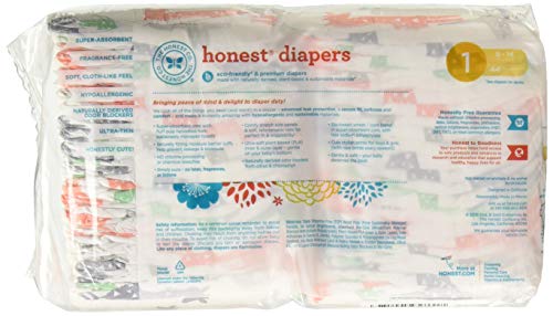 The Honest Company Disposable Diapers, Giraffe, Size 1, 44 Count