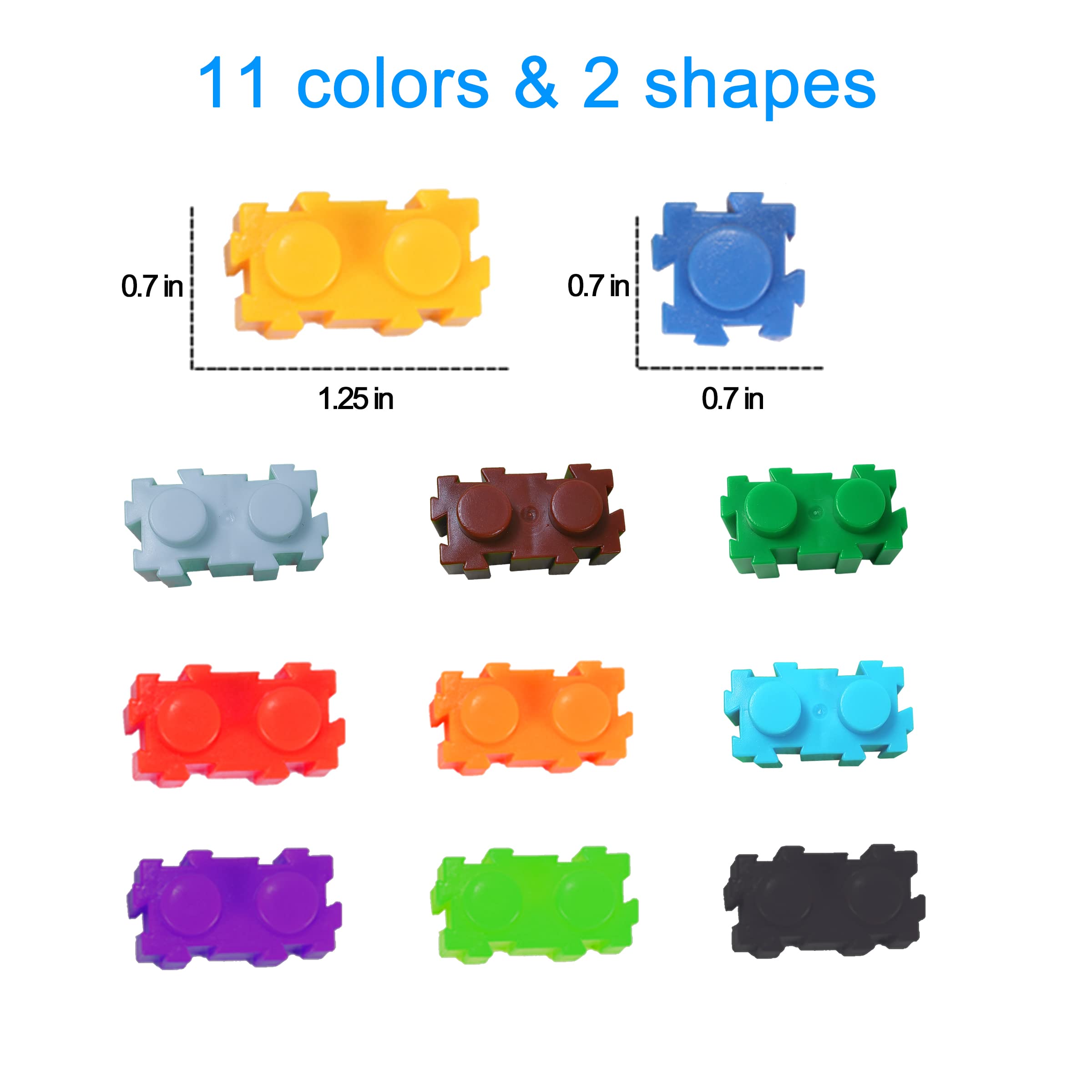 KUTOI Mini Building Block Sets for Kids(120 Pcs,Classic 3D Building Blocks, Prizes for Kids 8-12 Boys and Girls, Educational STEM Building Toys Including Compatible Large Baseplate