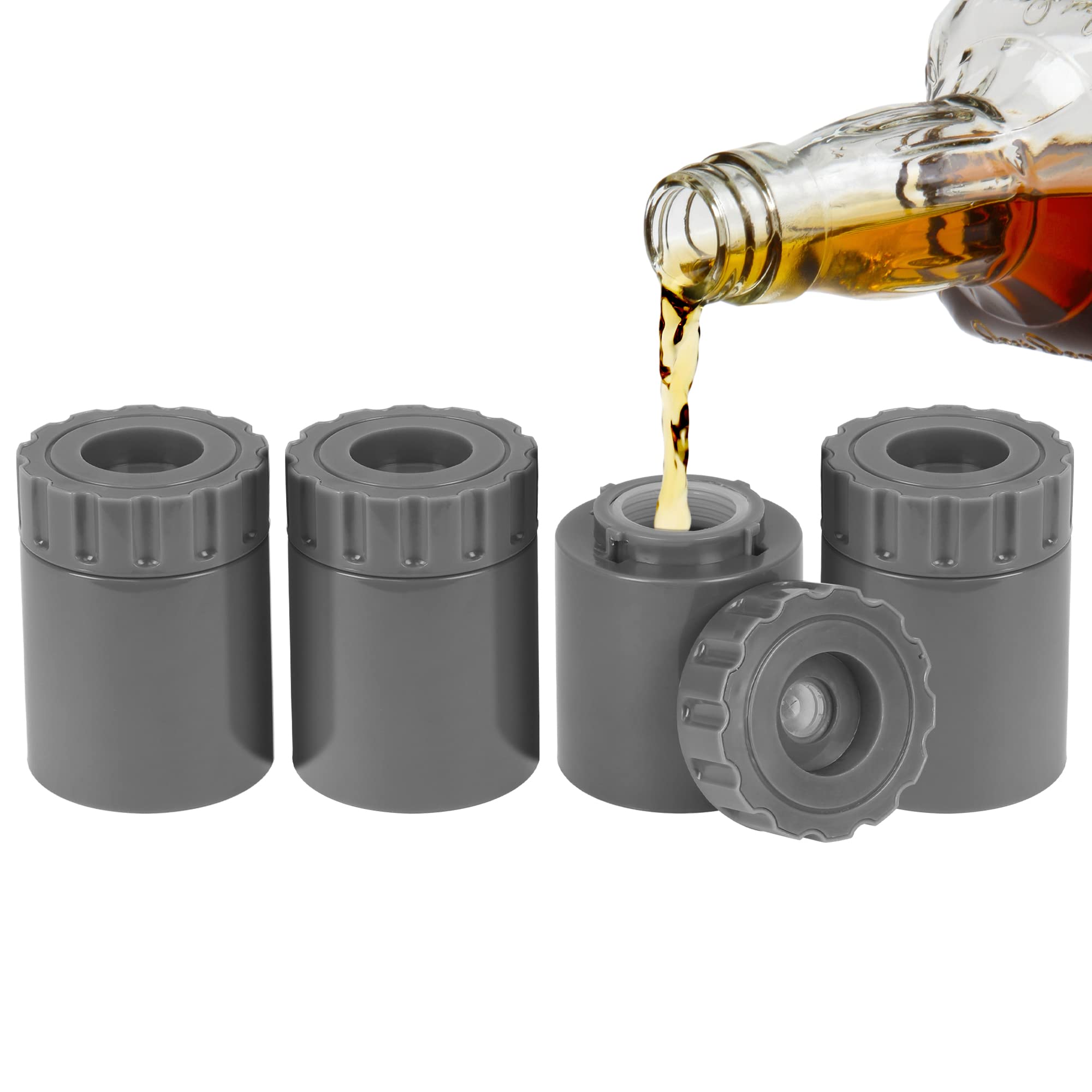 Barbuzzo Alcohol Shot Gun Spare Cartridges, Set of 4 - Party Accessory - Holds Up to 1.5 Ounces