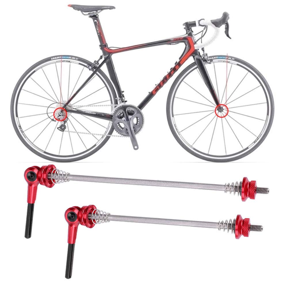 Bike Skewer, 135/170mm High Hardness Bicycle Quick Release Movable Handle Easy to Use for Road Bicycle(Red)