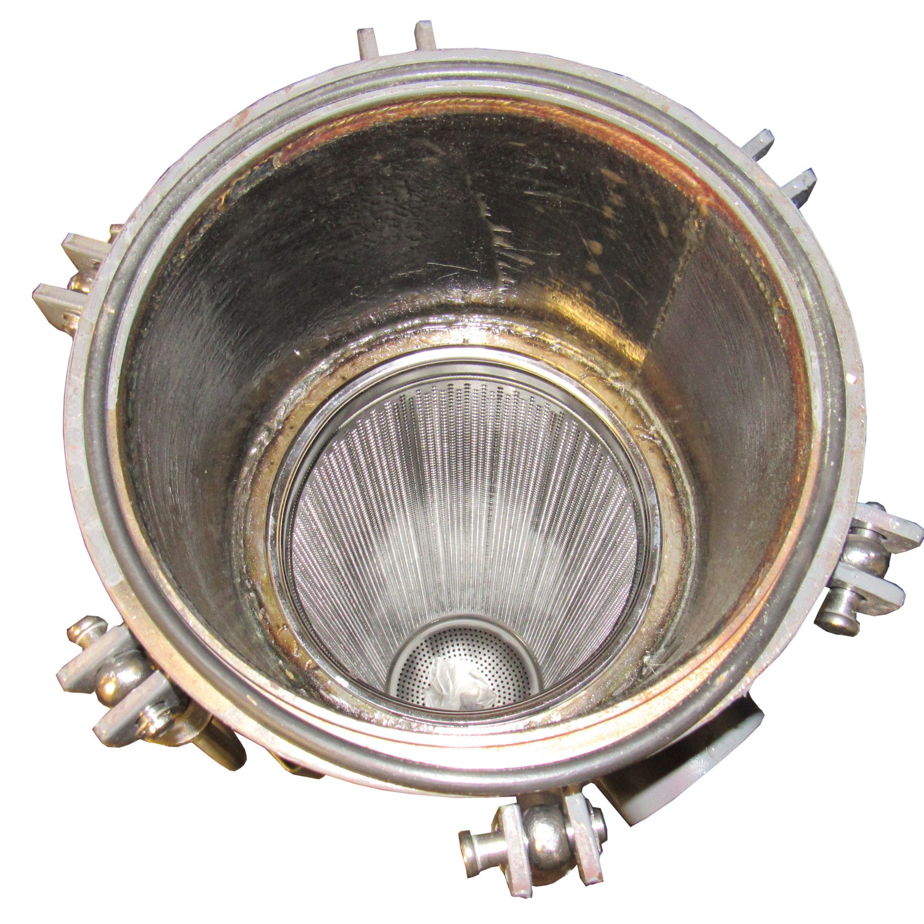 PRM 304 Stainless Steel Bag Filter Housing, #2 Size, 2 Inch Flange Inlet/Outlet, 150 PSI Max. Pressure, Bolt Plate Top