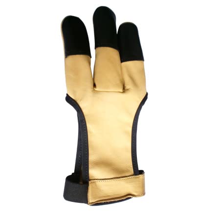 Archery Shooting Leather Glove Glove 100% Real Leather (X-Small)