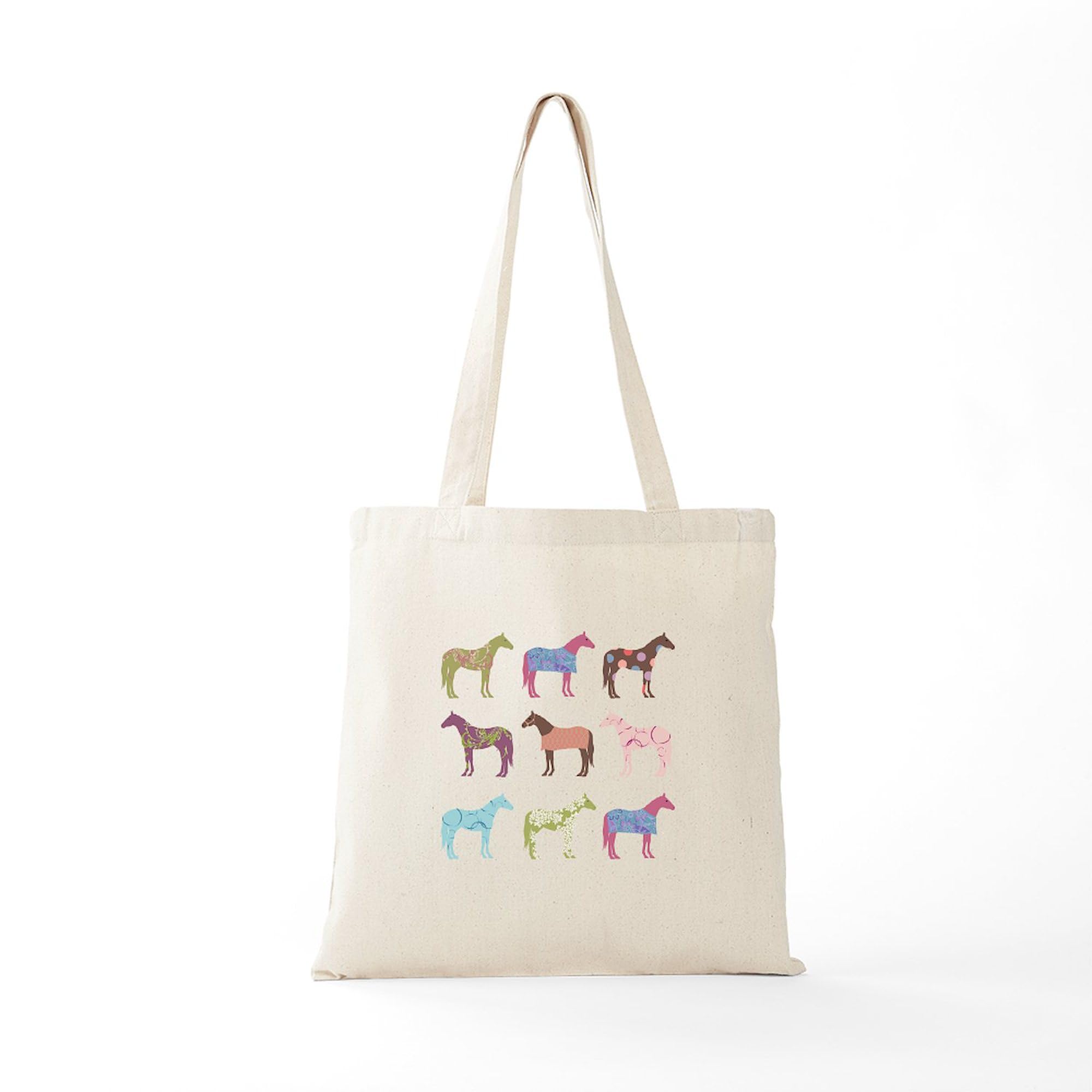 CafePress Colorful Horse Pattern Tote Bag Canvas Tote Shopping Bag