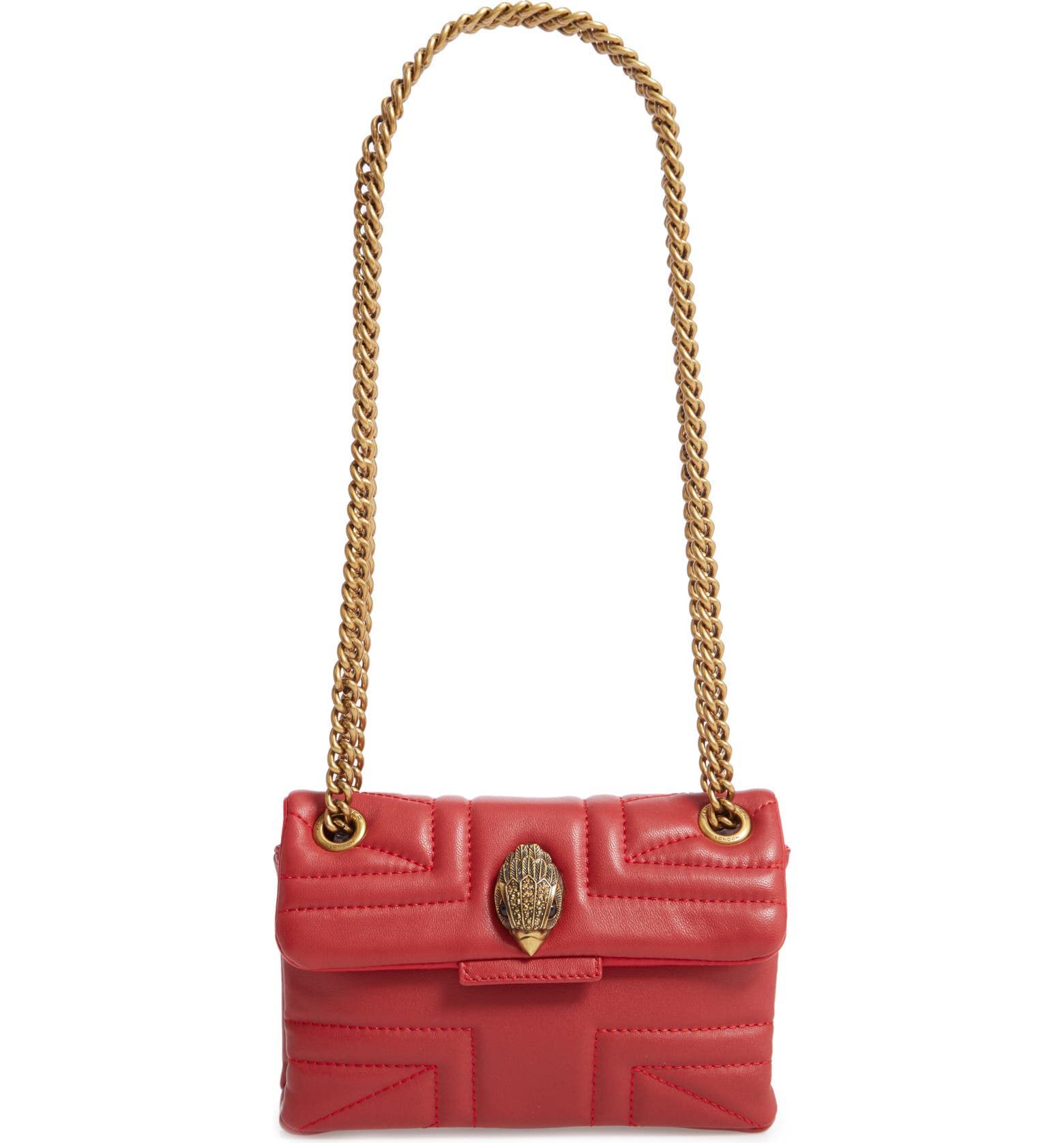 Kurt Geiger London Leather Mini Kensington Union Jack Shoulder Bag (leather)