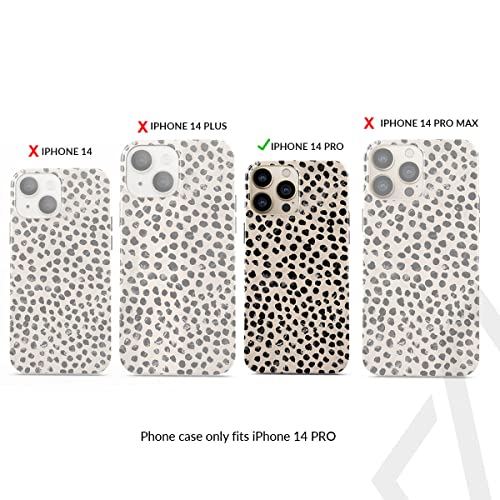 BURGA Phone Case Compatible with iPhone 14 PRO - Wireless Charging Compatible, Hybrid 2-Layer Hard Shell + Silicone Protective Case, Heavy Duty Protection, Almond Latte