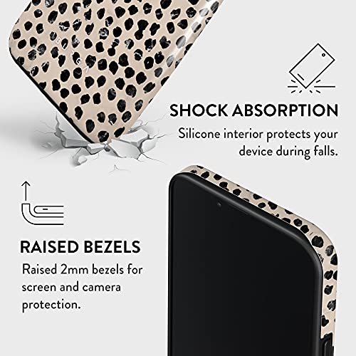 BURGA Phone Case Compatible with iPhone 14 - Wireless Charging Compatible, Hybrid 2-Layer Hard Shell + Silicone Protective Case, Heavy Duty Protection, Slim Fit, Almond Latte