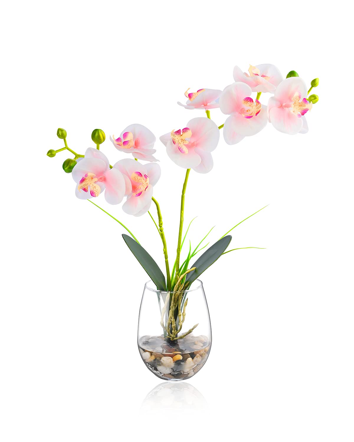 Vlorart Fake Orchid Flowers PU Material Faux Orchid for Indoor Wedding Party Decorations Orchids Artificial Flowers for Home Garden Office Farmhouse Kitchen Table Centerpieces Decor