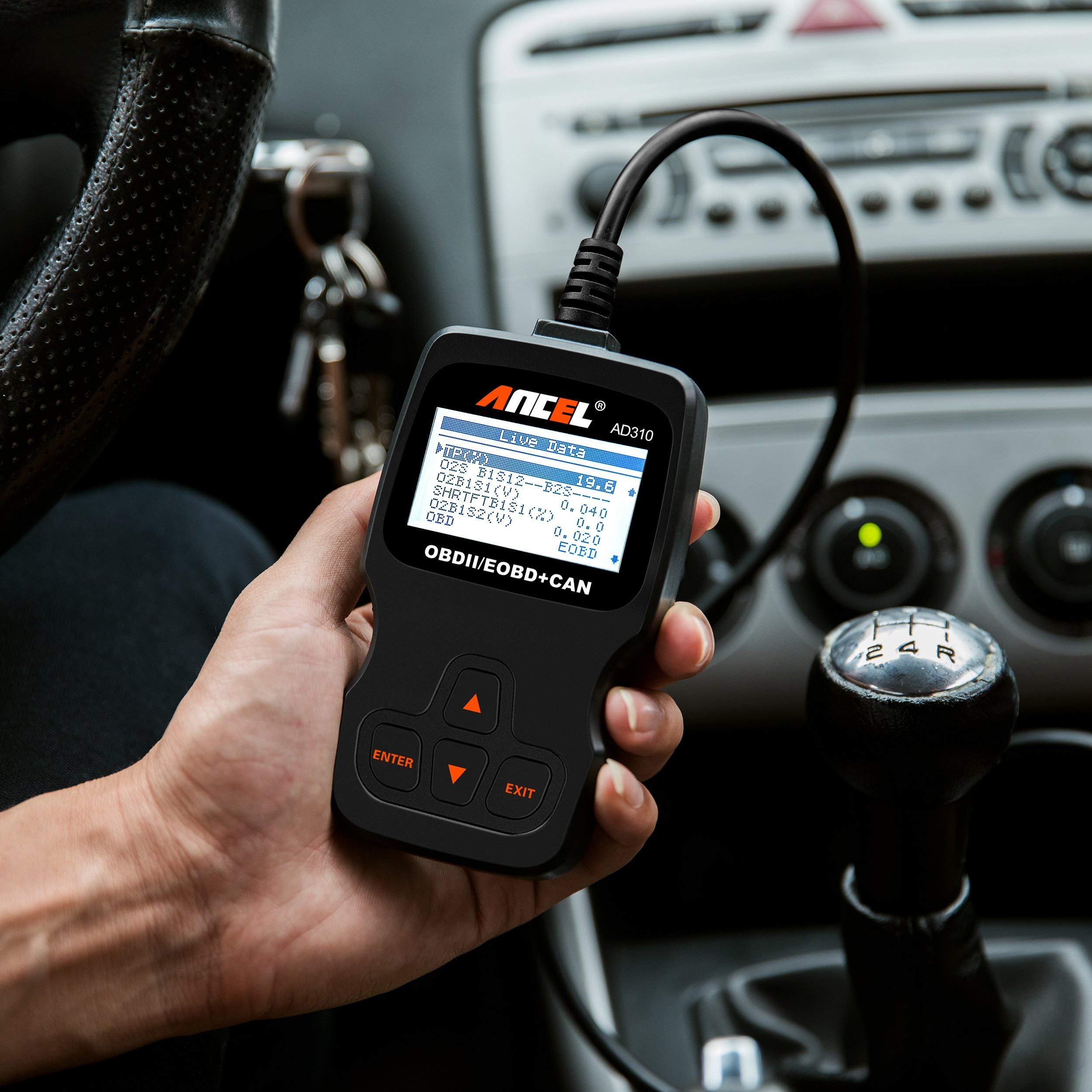 ANCEL AD310 Classic Enhanced Universal OBD II Scanner Car Engine Fault Code Reader with ANCEL BA201 Car 12V 100-2000 CCA Battery Load Tester